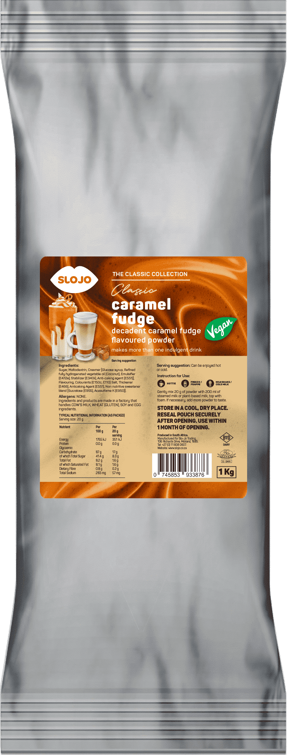 SloJo Caramel Fudge Powder - Slojo | The Designer Drinks Company
